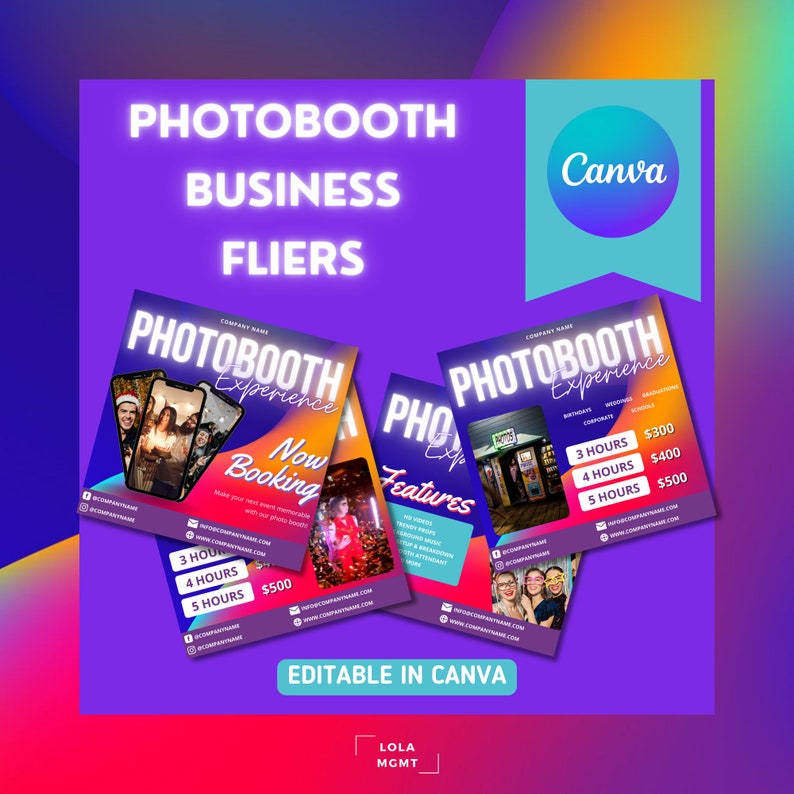 Photo Booth Flyer | 360 Photo Booth Flyer | Photo Booth Business ...