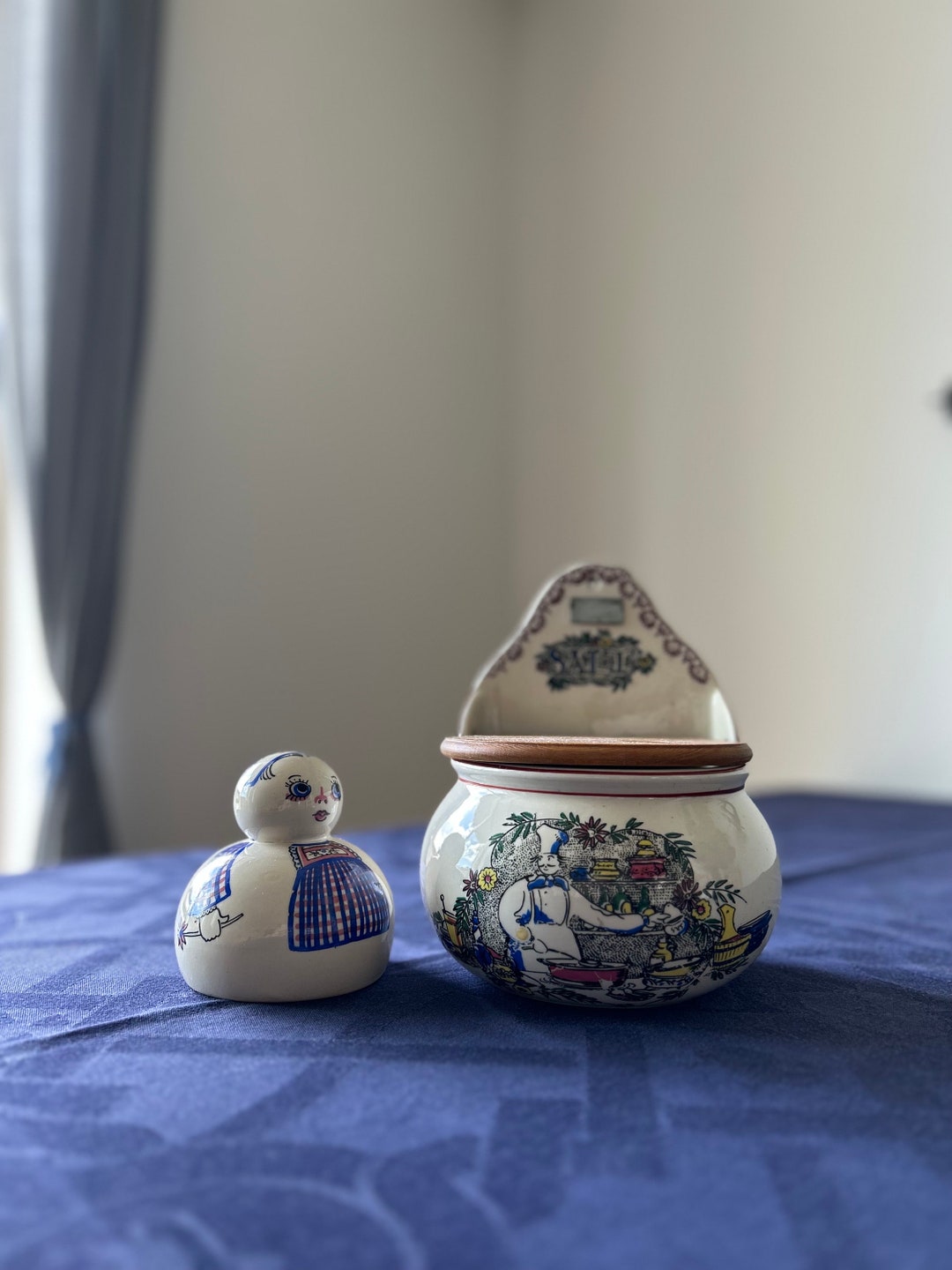 Vintage Salt Box ,aksini Denmark Salt Cellar and Pepper Shaker From ...