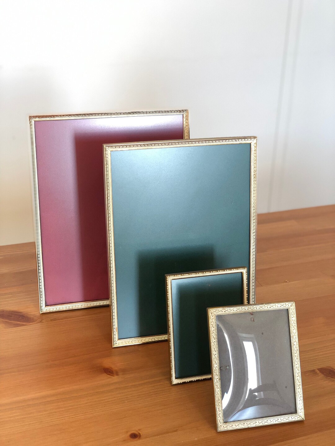 Vintage Art Deco Frames Set of 4 1940 1950s Ornate Brass - Etsy