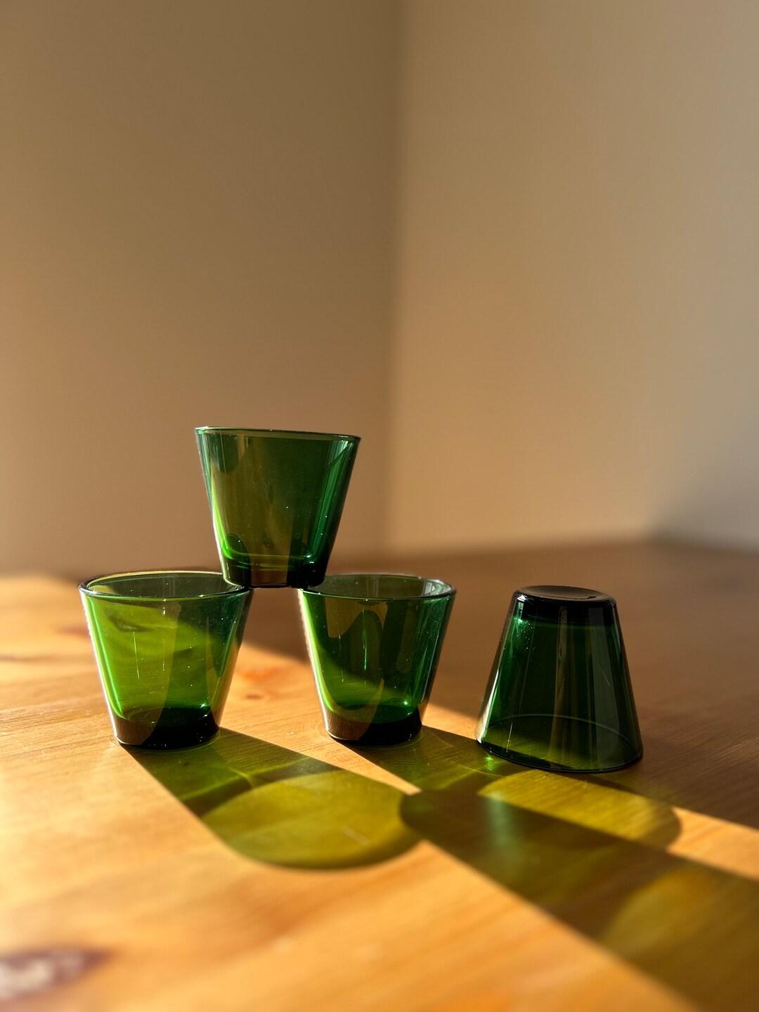 Kaj Franck Kartio Moss Green Shot Glass Set - Scandinavian Modern ...