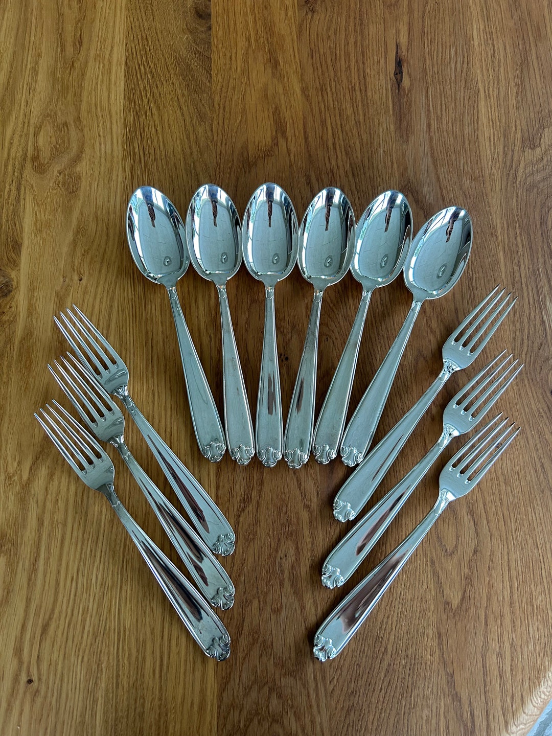 Vintage Wilkens Martin Silver Plated Cutlery Set - 12 Piece - Etsy