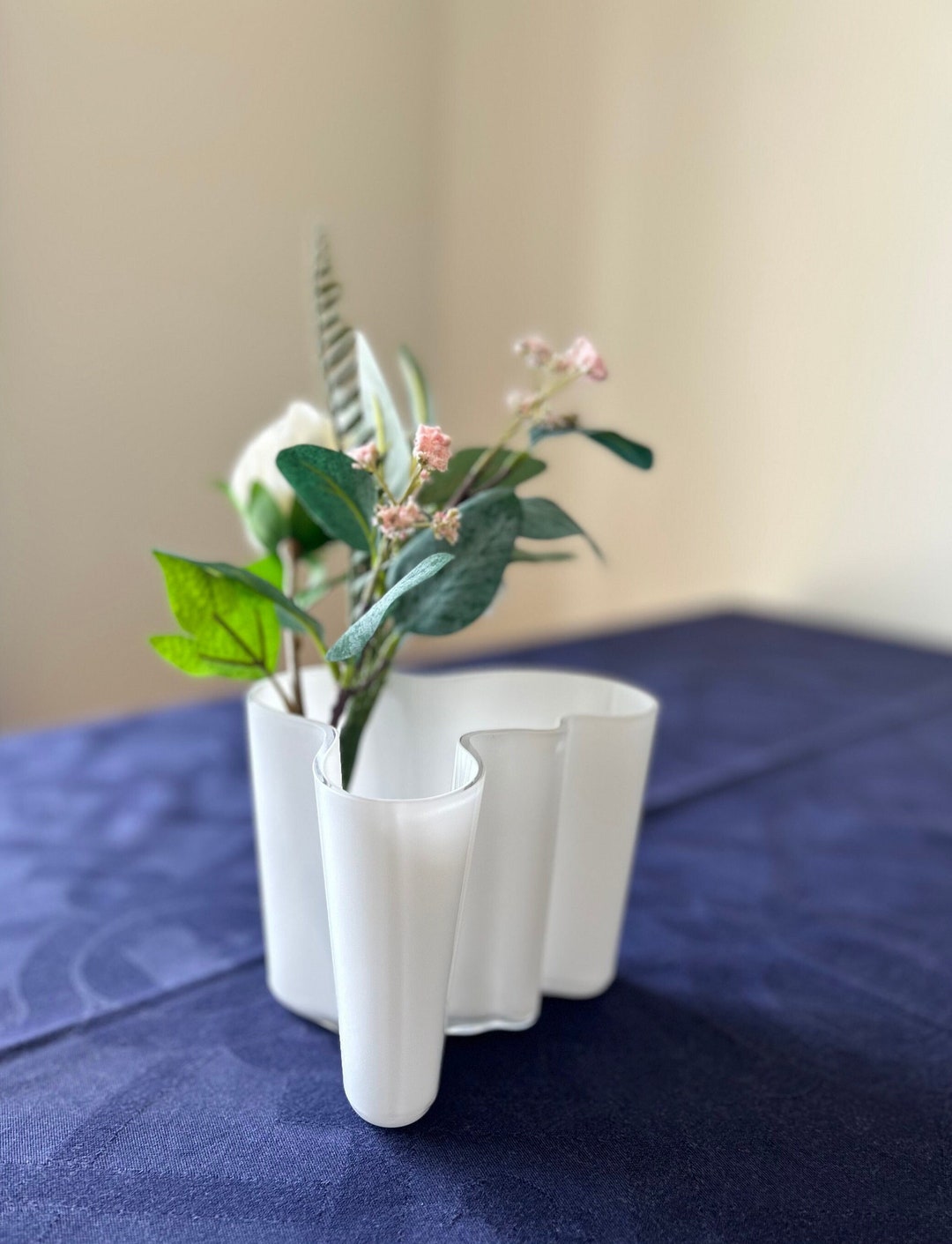 Alvar Aalto Littala Iconic Waves Opal White Vase 12 Cm Made in Finland ...