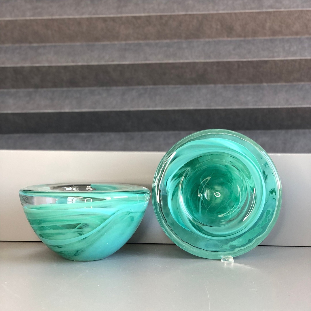 Kosta Boda Turquoise Atoll Votive Holder, Kosta Boda Candle Holder ...