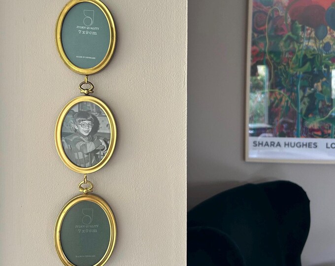 Oval Brass Photo Frames Gold Picture Frames Made in Denmark Jyden ...