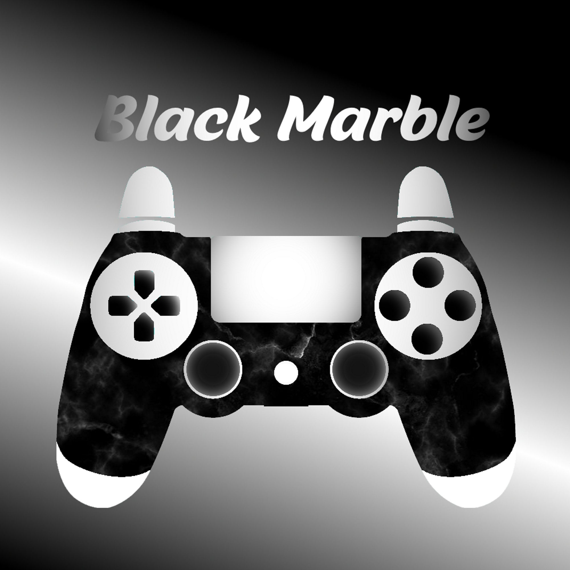 Black Marble Controller Overlay (PS4) - Etsy