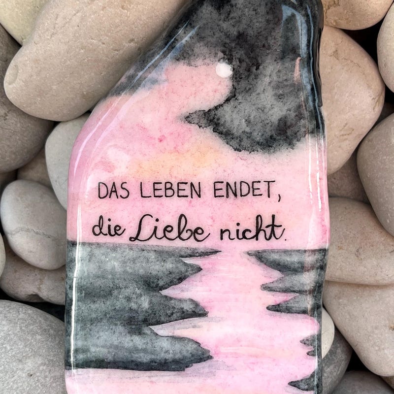 Bemalte trauersteine - Etsy.de