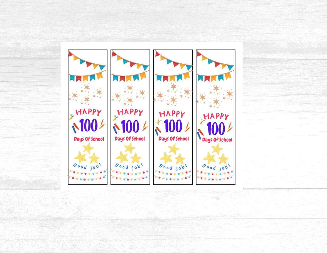 100th Day of School Bookmark - Etsy