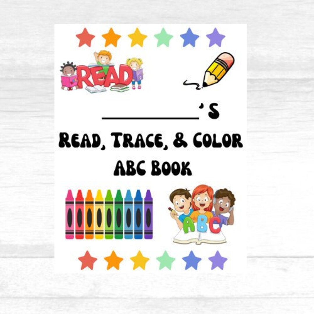 Read, Write, & Color ABC Book - Etsy