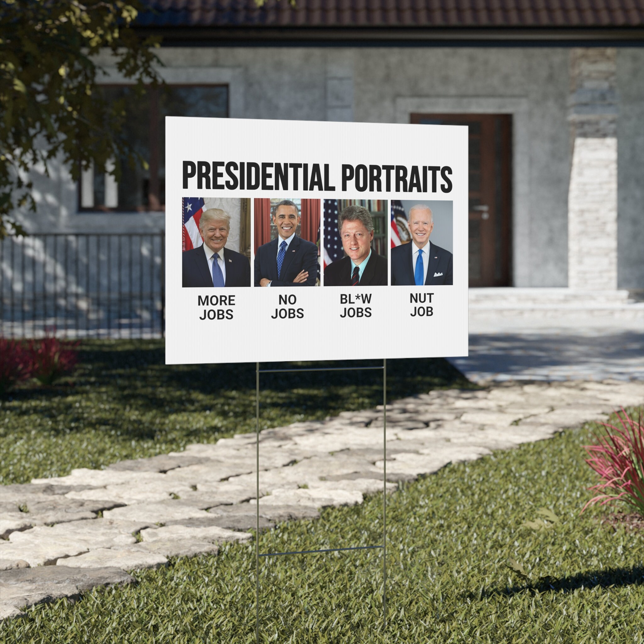Trump Yard Sign Funny Presidential Portraits Trump 2024 Yard Decor ...