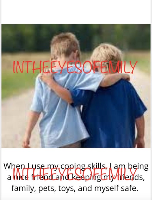 Coping Skills Social Story for Kids With Autism ABA Digital Print A4 ...