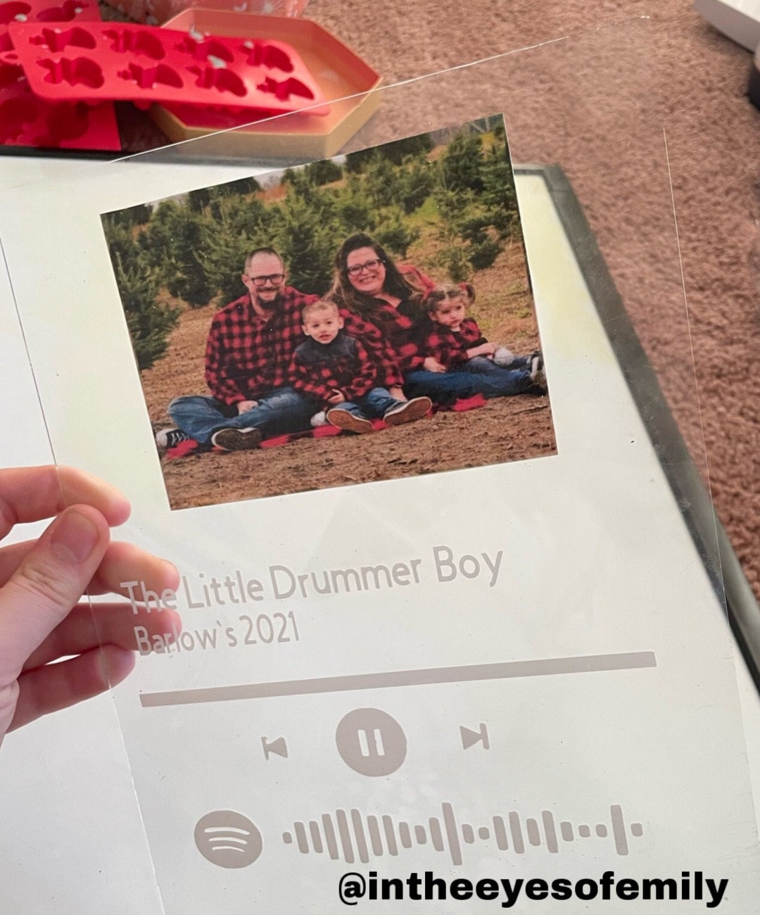 Plexiglass Customized Spotify Song Scan & Photo - Etsy