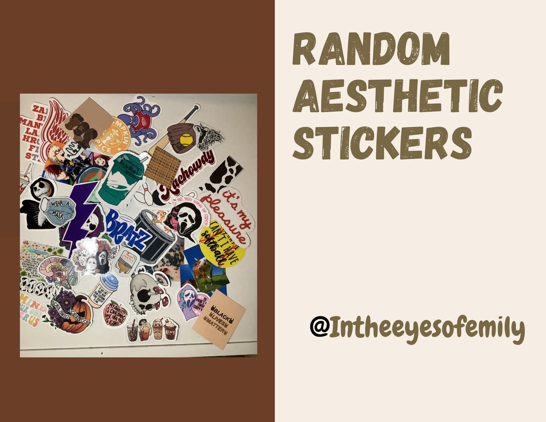 Random Aesthetic Vinyl Stickers for Water Bottles, Laptops, Tablets ...