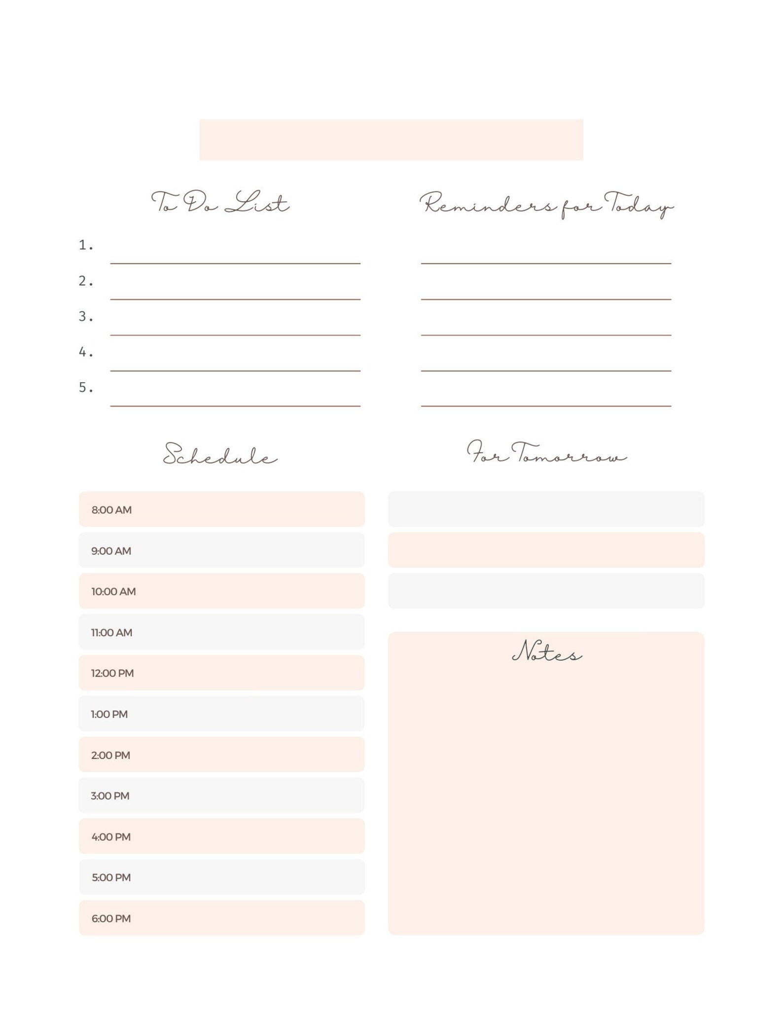 Daily Schedule Digital Download Printable - Etsy