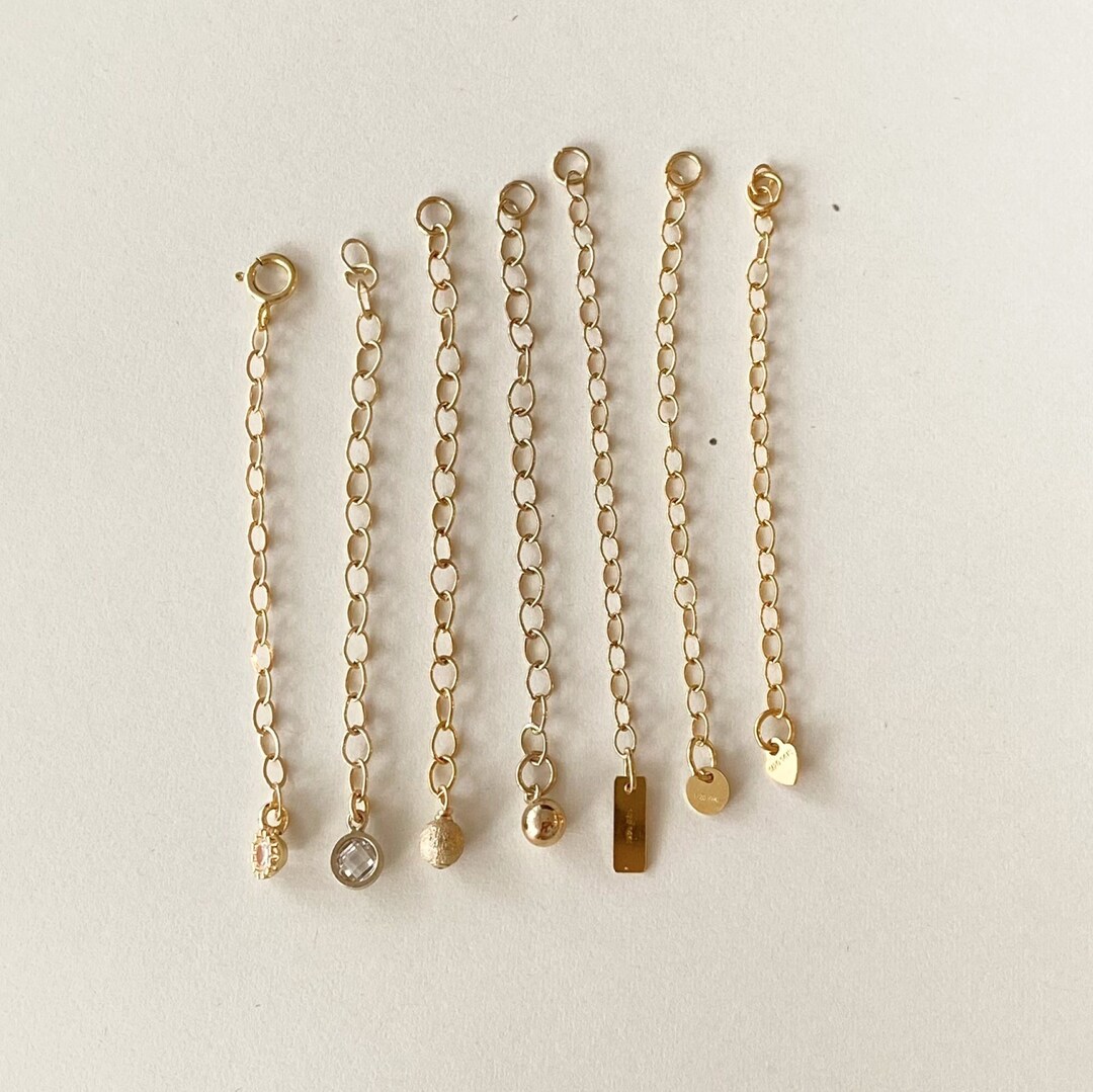 14K Gold Filled Extension Chain, 60mm Chain Extender for Jewelry Making ...