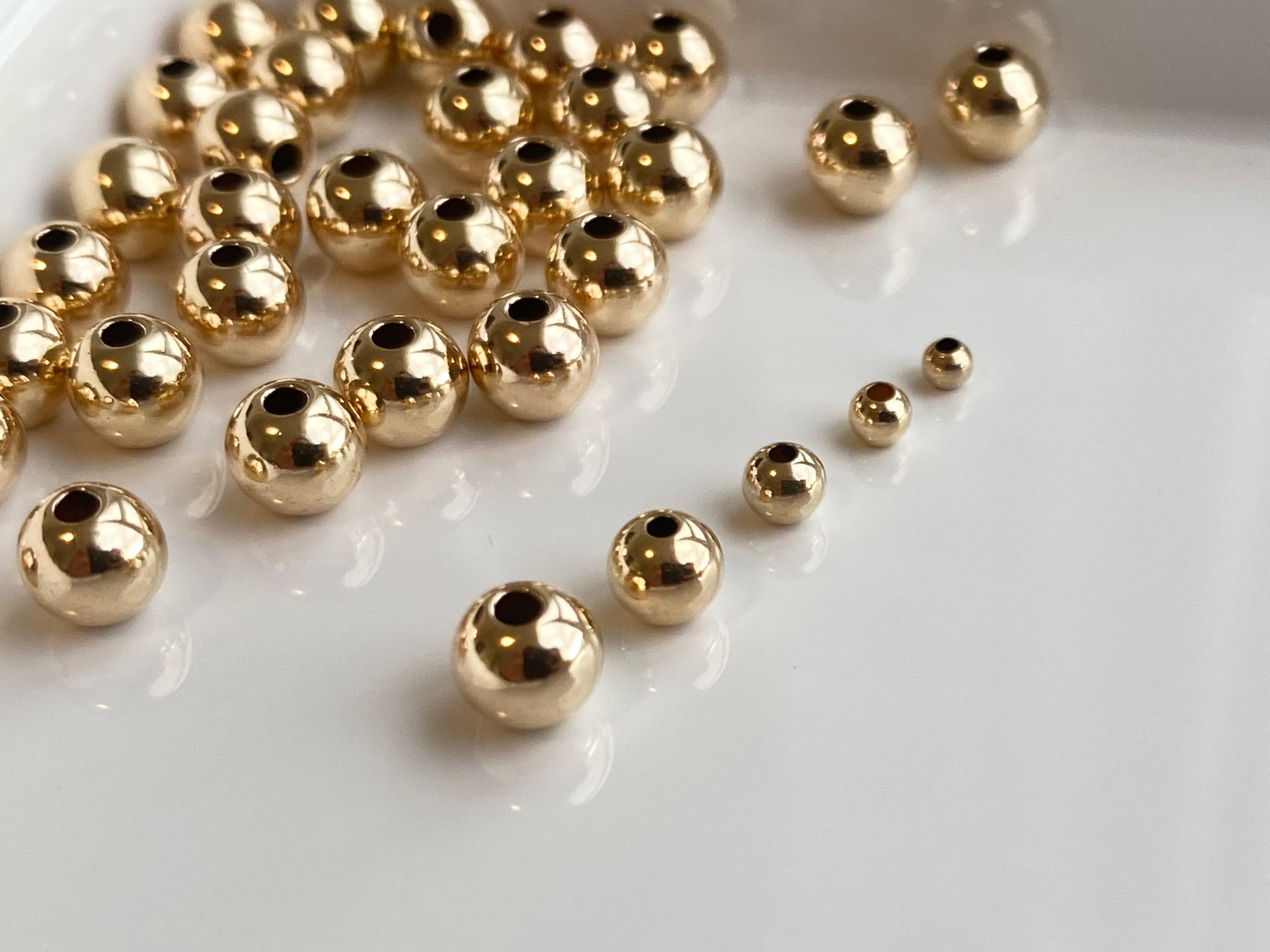 14K Gold Filled Round Beads Bulk 2mm/2.5mm/3mm/4mm/5mm Beads - Etsy