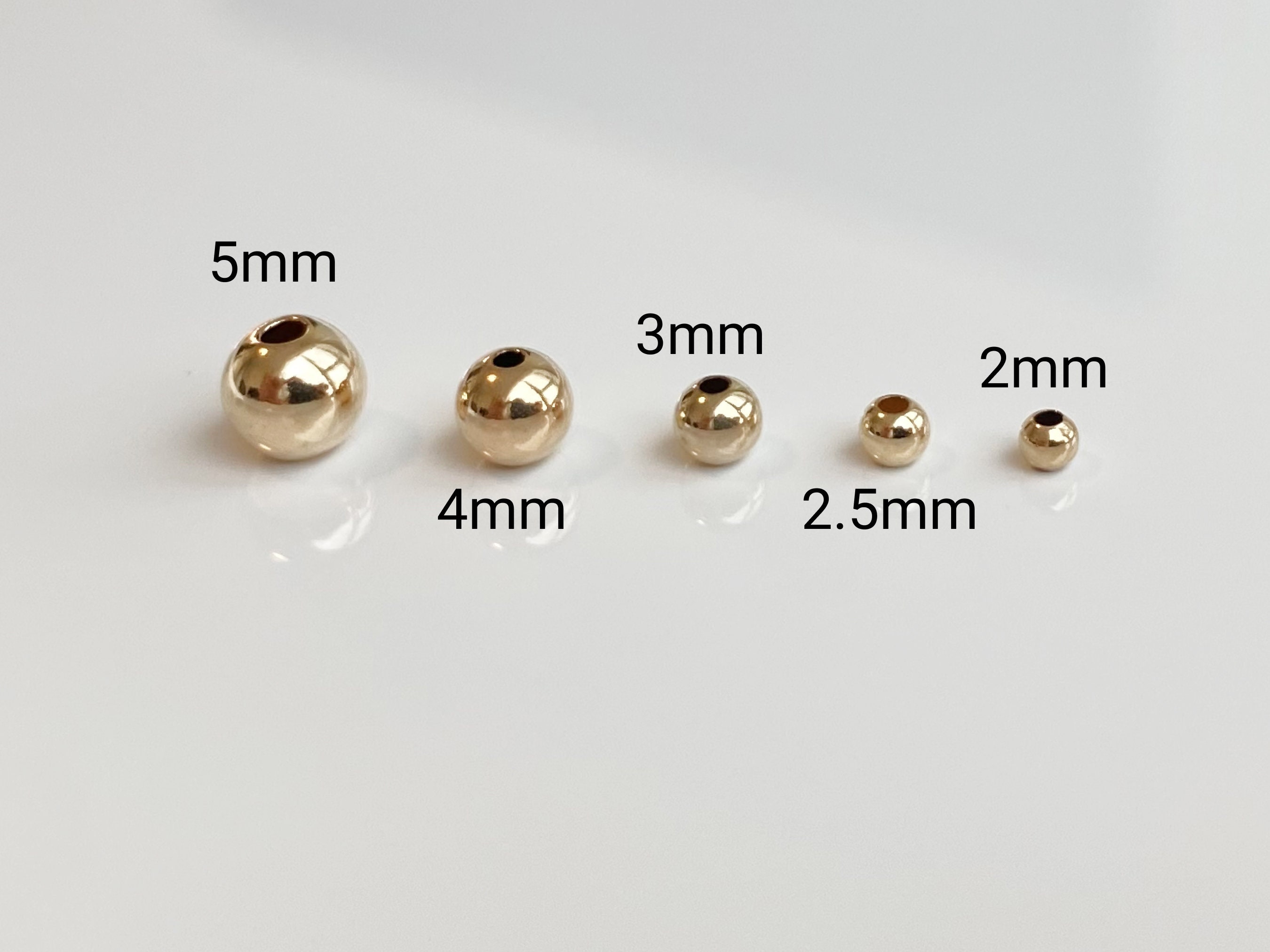 BULK - 14K Gold Filled Round Beads, 2mm/2.5mm/3mm/4mm/5mm Beads ...