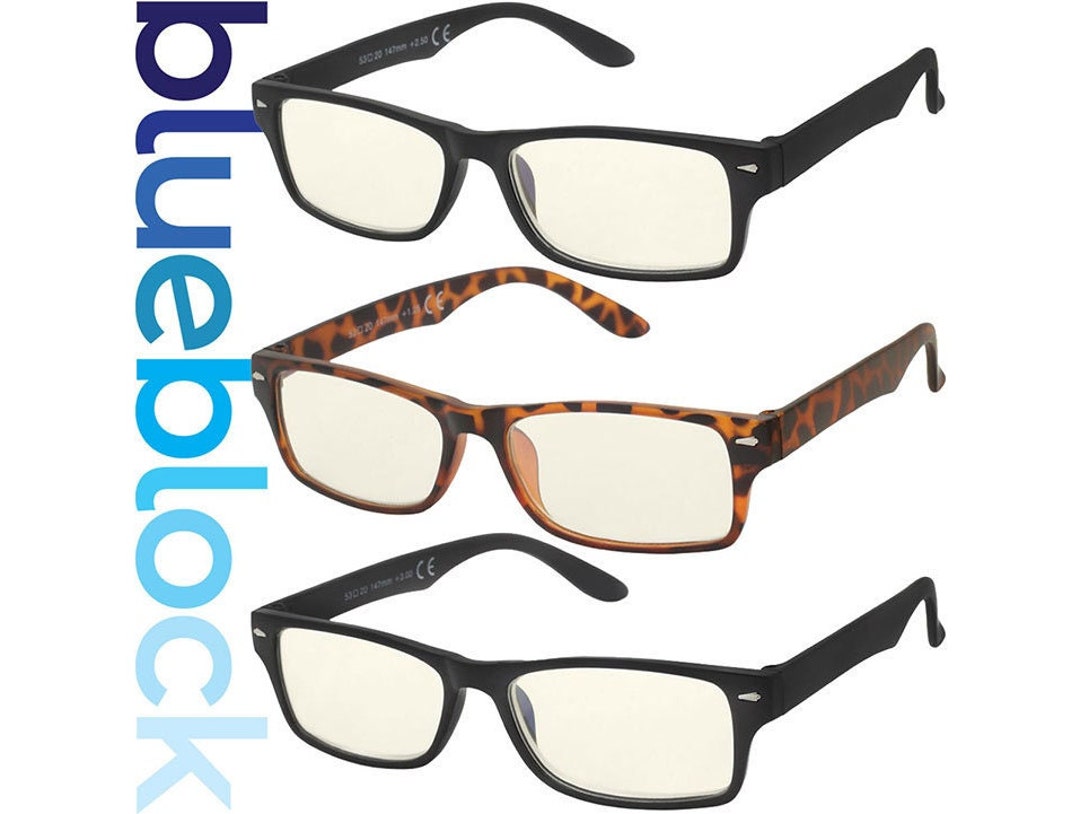 Reading Glasses Bluelight Mens Womens Square Frame Readers Stylish ...