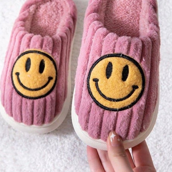 Smiley Face Slippers Kids - Etsy
