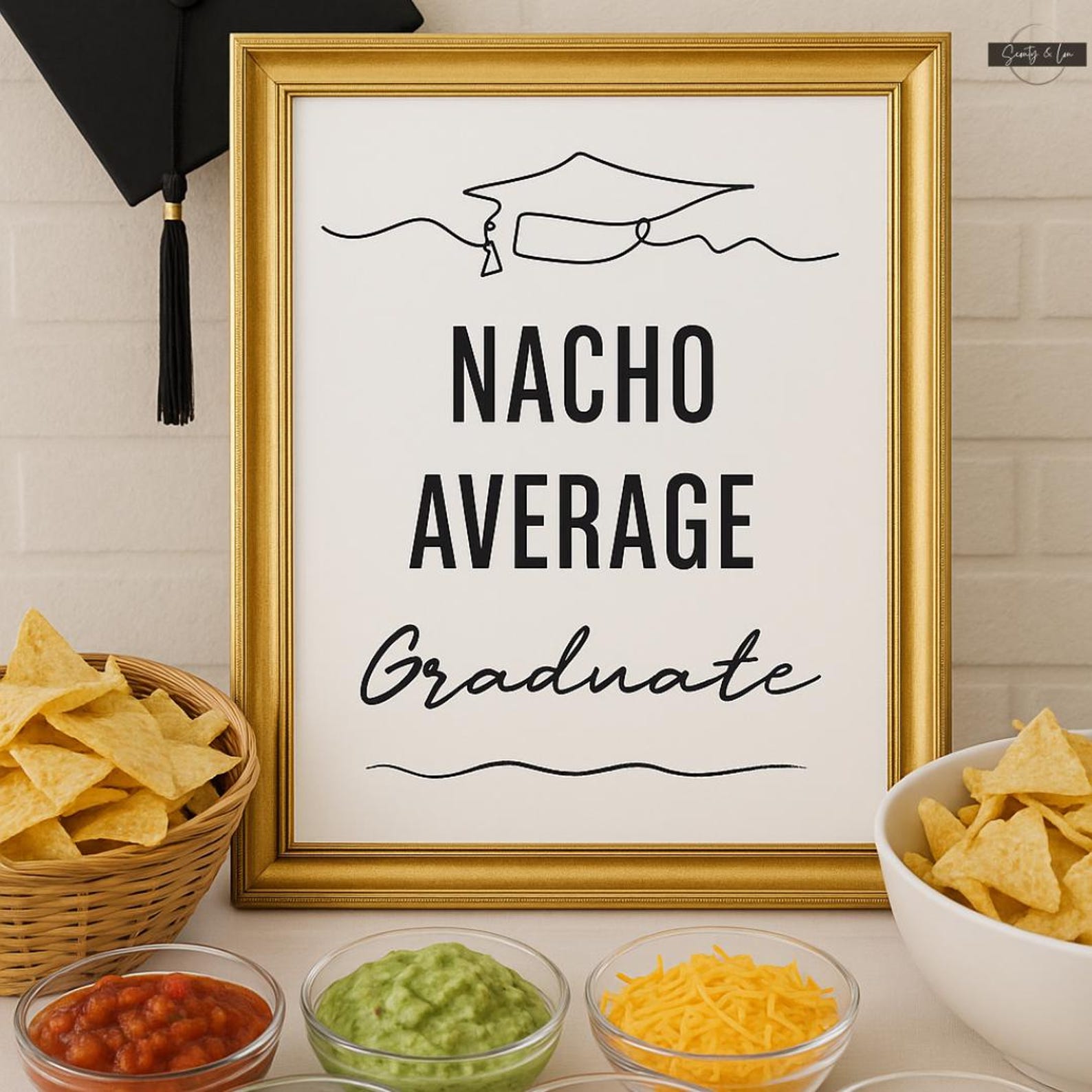 Nacho Average Graduate Sign | Funny Graduation Printable | 8.5x11" PDF ...