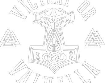 Victory or Valhalla Svg - Etsy