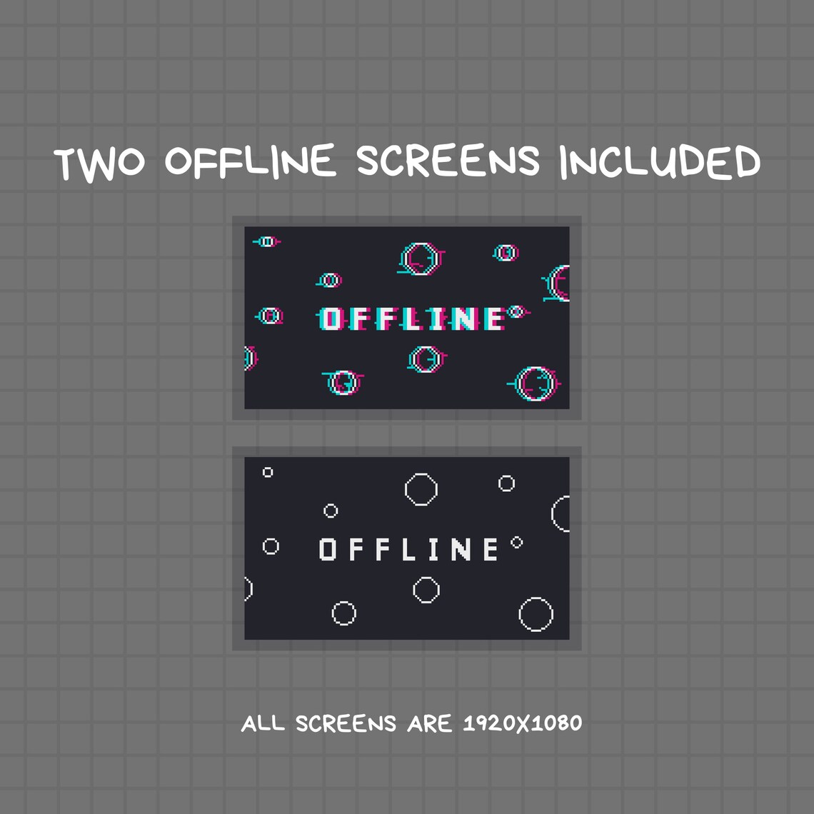 Animated Twitch Stream Overlays | Circle Glitch - Etsy