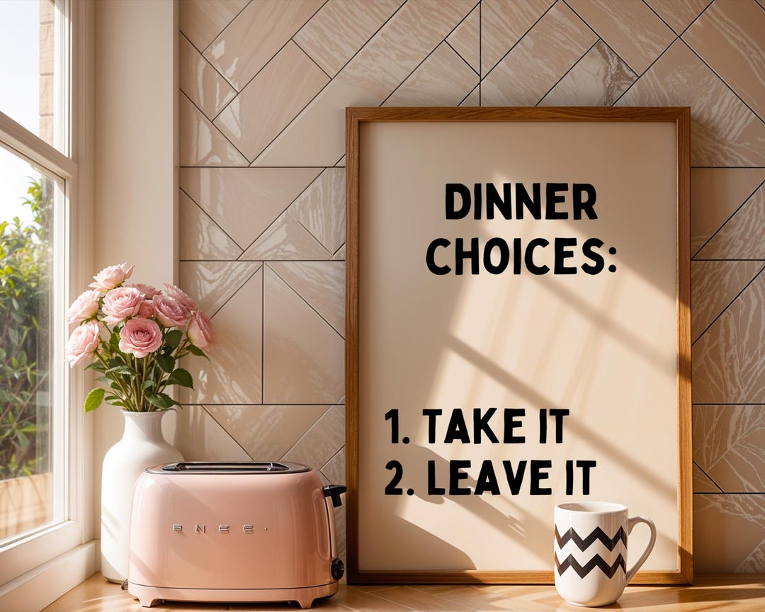 Dinner Choices Print | Home Prints | Funny Prints | Quotes - Etsy
