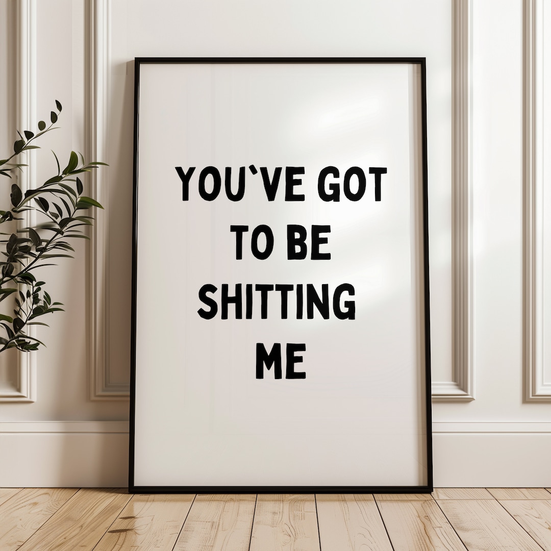 You've Got to Be Shitting Me | Home Prints | Funny Prints | Quotes - Etsy