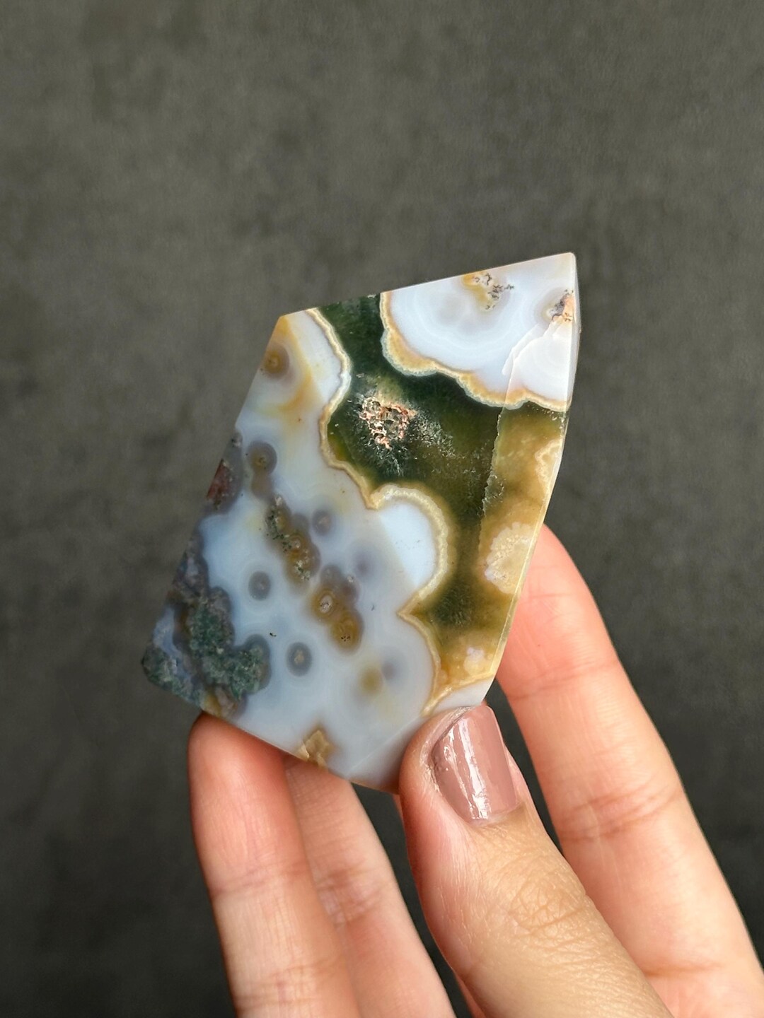 Rare Moss Agate Ocean Jasper Freeform: 91.77g - Etsy