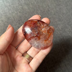 63g Stunning Deep Red Fire Quartz Palm Stone! HQ Pocket Stone ...