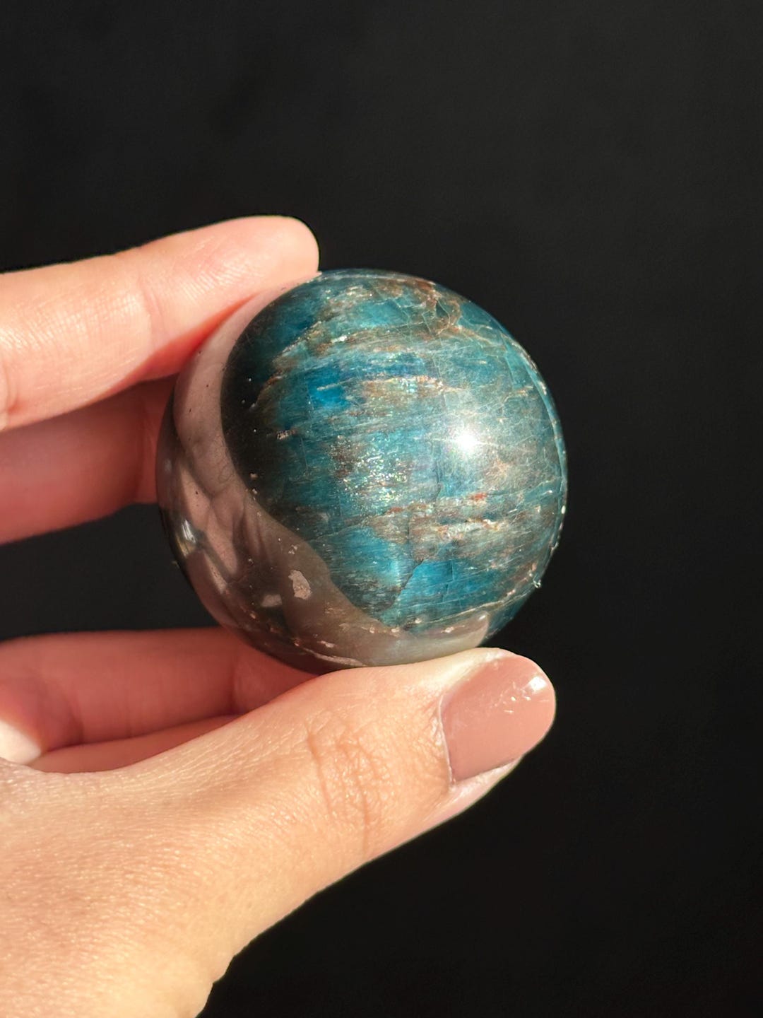 Rare Deep Blue Apatite Sphere! - Etsy