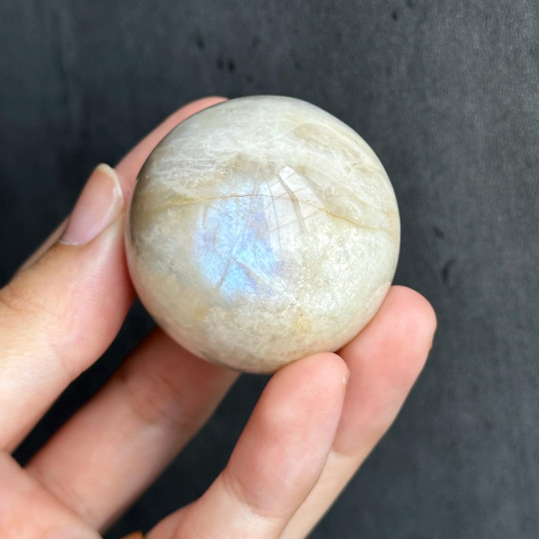 Cream Moonstone Sphere - Etsy