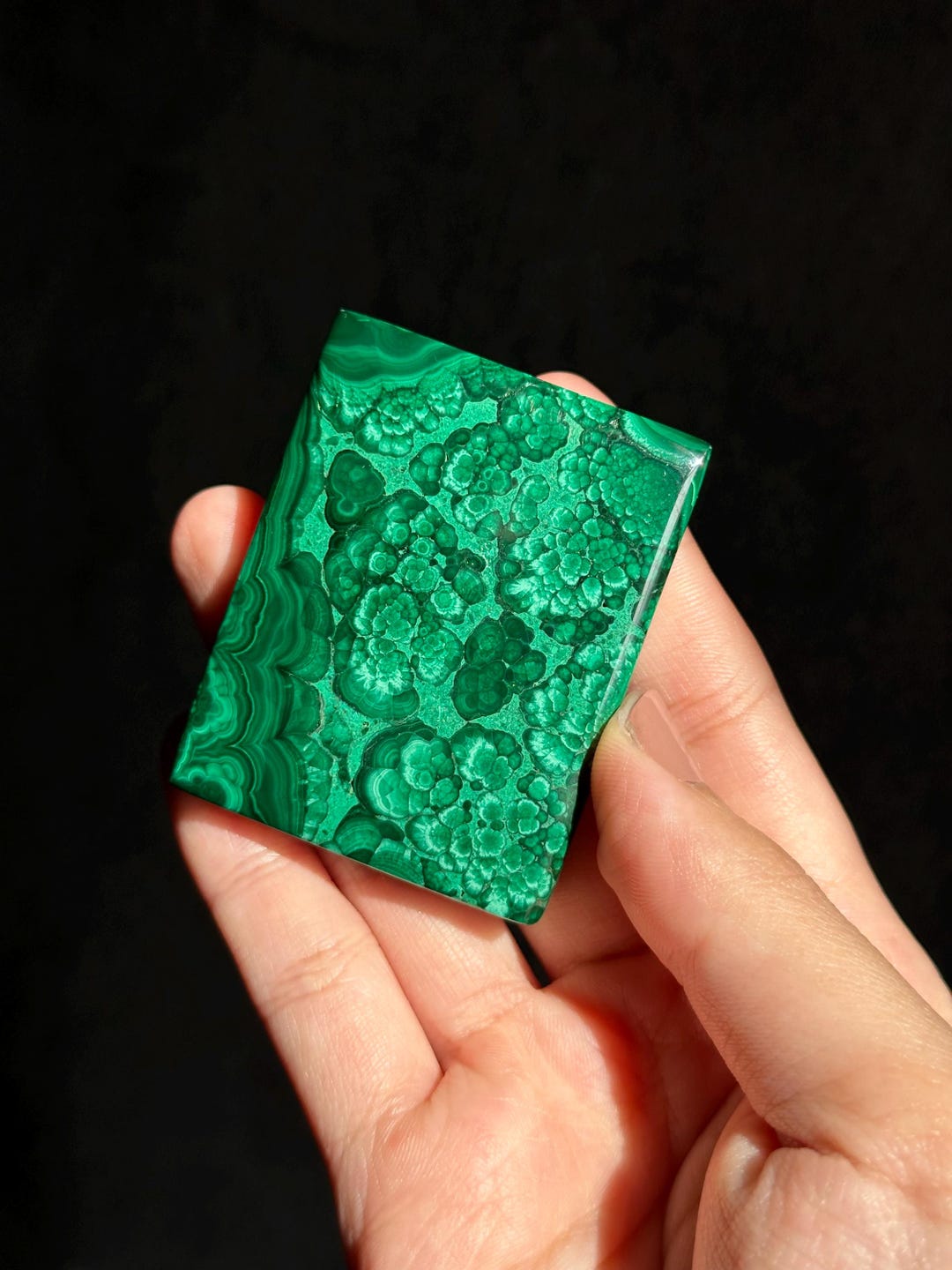 High Quality Malachite Rectangular Freeform!cabochon Crystal - Gorgeous ...
