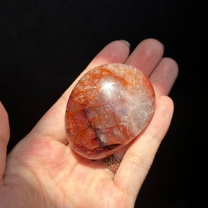 63g Stunning Deep Red Fire Quartz Palm Stone! HQ Pocket Stone ...