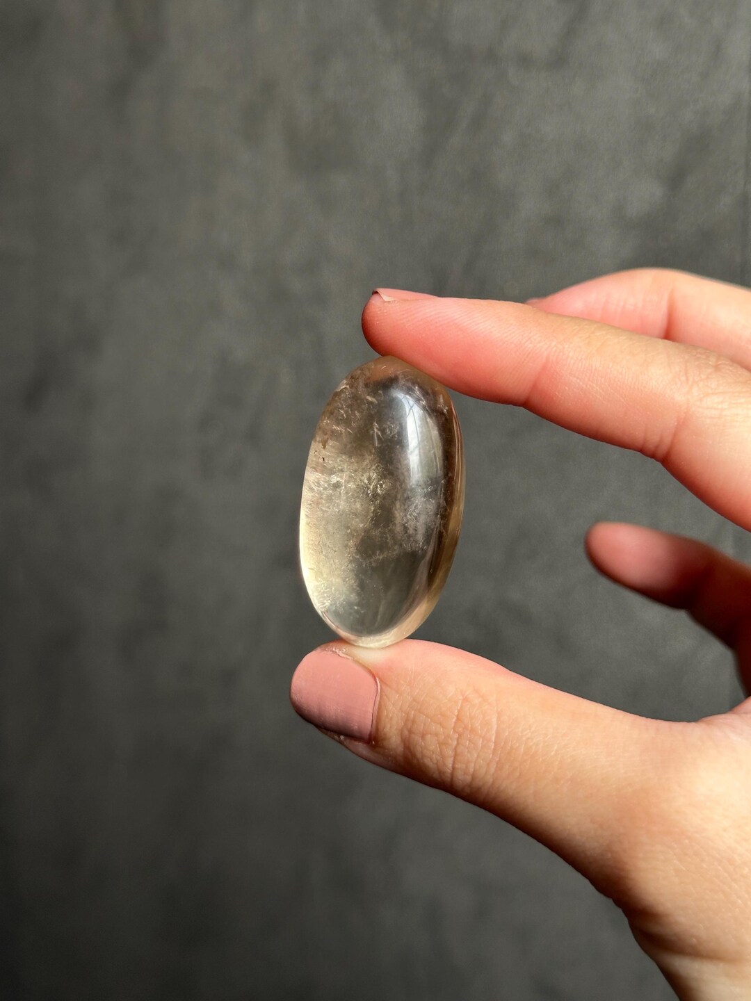 Genuine Light Citrine Mini Palm Stone - Pill Shape Tumble From Brazil ...