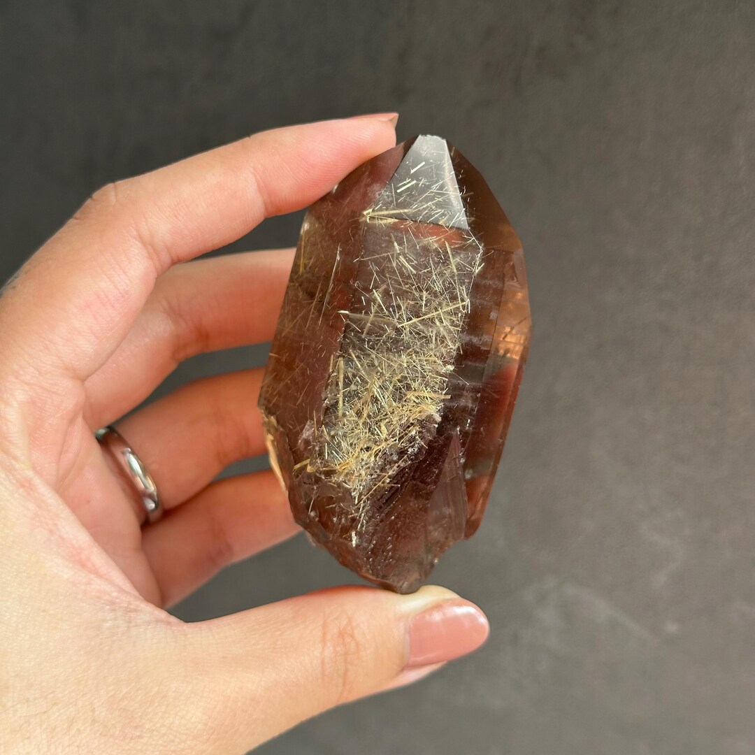 Gorgeous Smoky Quartz With Golden Rutile Point ! - Etsy