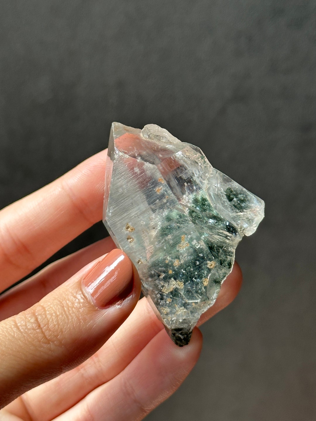 Stunning Green Chlorite Lemurian Point Garden Quartz - Etsy