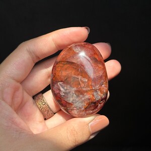 63g Stunning Deep Red Fire Quartz Palm Stone! HQ Pocket Stone ...