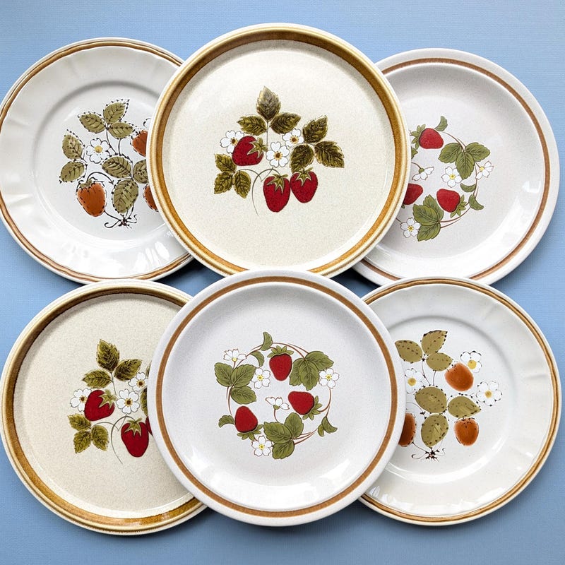 Strawberry Dinnerware - Etsy