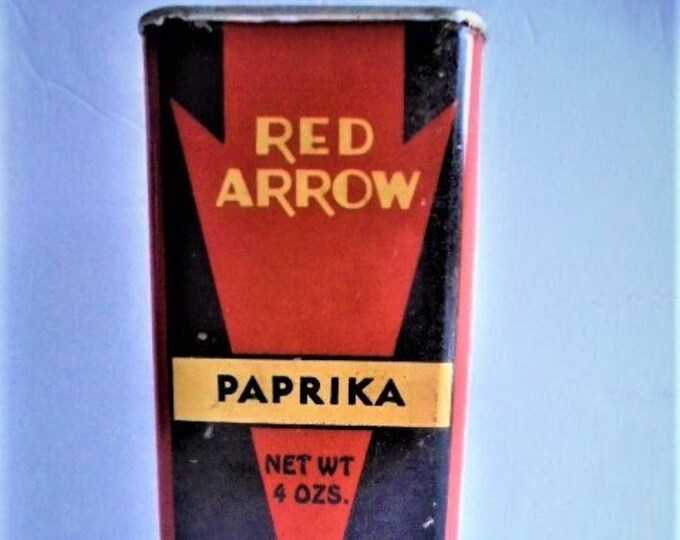 Red Arrow Paprika Spice Tin, Tall 4 Oz. Size, Vintage Tin, Advertising ...