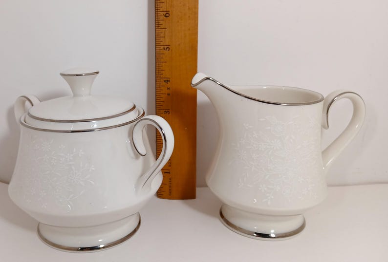 Carico Chantilly Fine Bone China Sugar and Creamer Set, Japan - Etsy