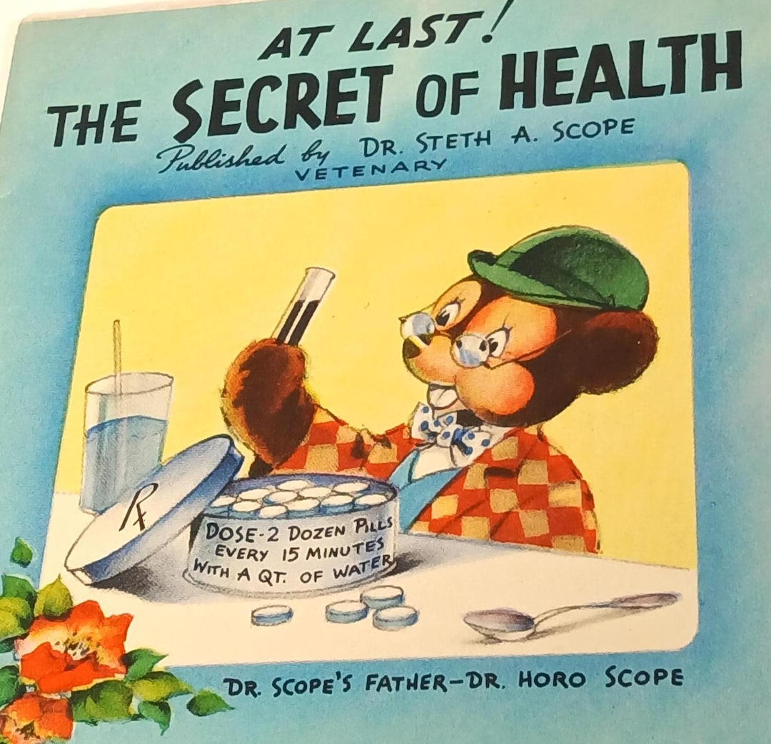 Mid Century Humorous "get Well" Booklet Card: Dr. Steth A. Scope - Etsy