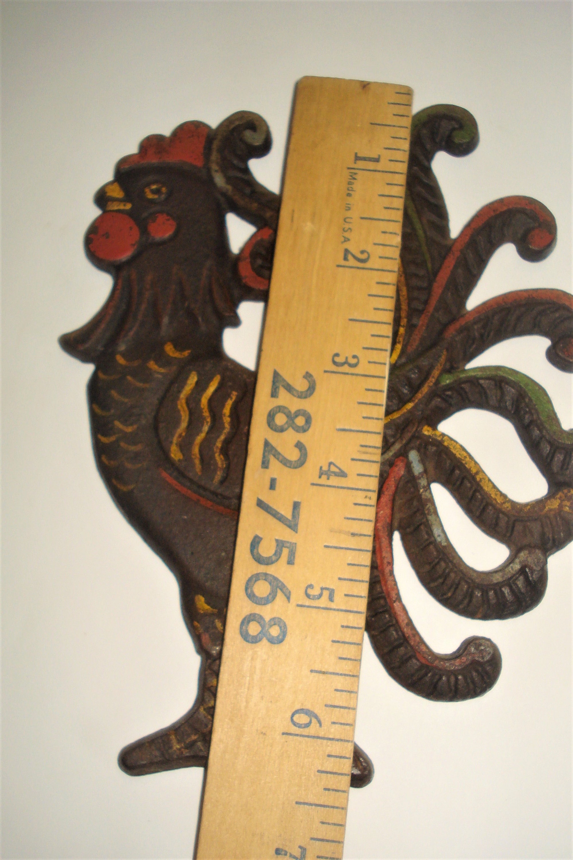 Wilton Cast Iron Rooster Wall Plaque Relief Form Wall Art - Etsy