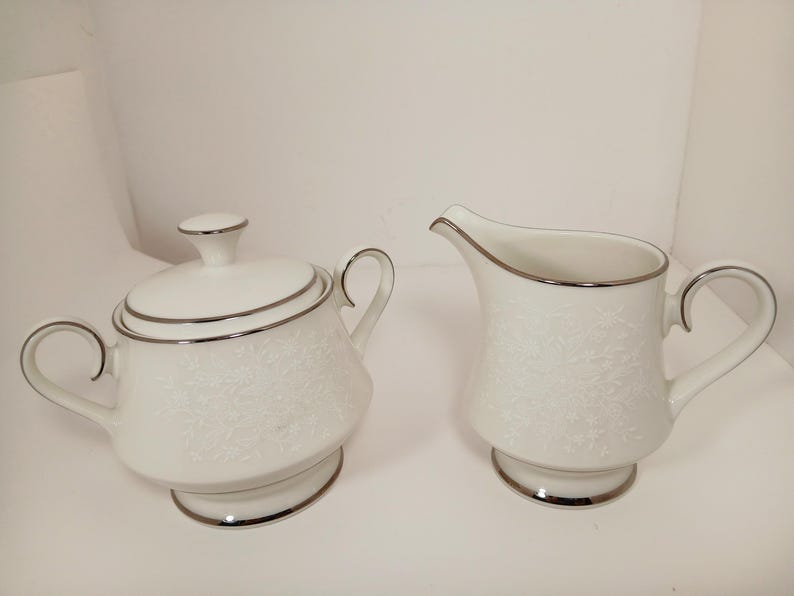 Carico Chantilly Fine Bone China Sugar and Creamer Set, Japan - Etsy
