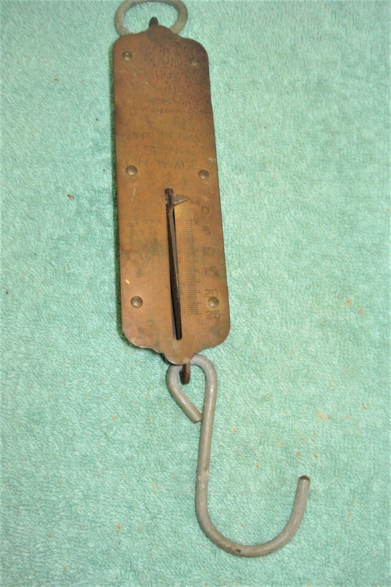 Rustic Hanging Scale W/ Hanging Hook Vintage Functional - Etsy