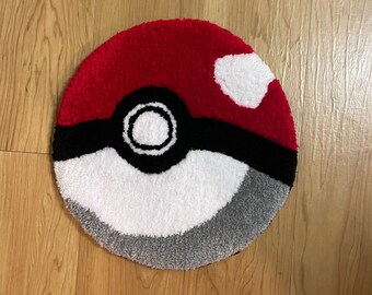 Pokeball Rug - Etsy