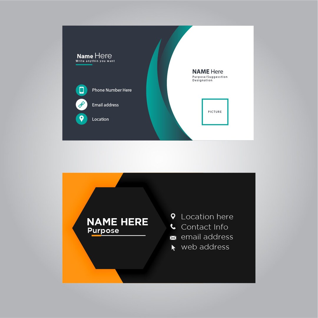 Personalized Printable Business Card, Custom Business Cards Digital ...