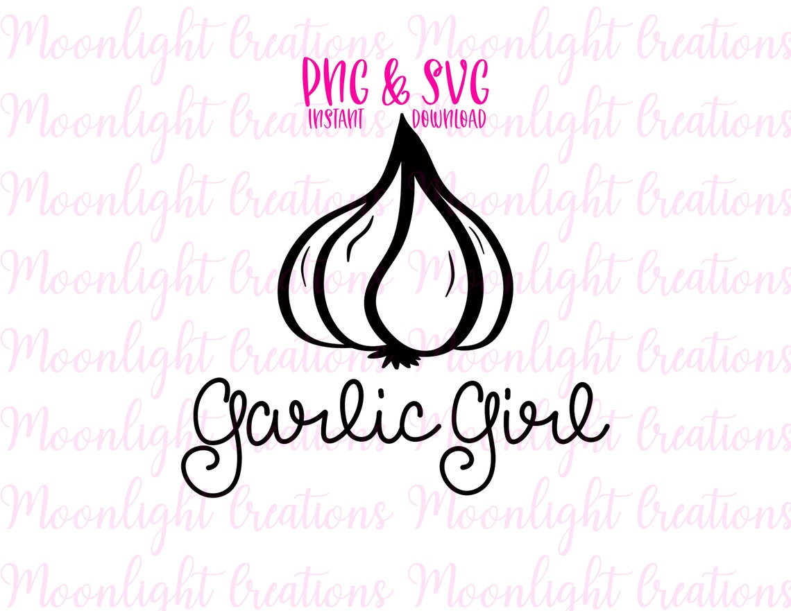 Garlic Girl SVG PNG - Etsy