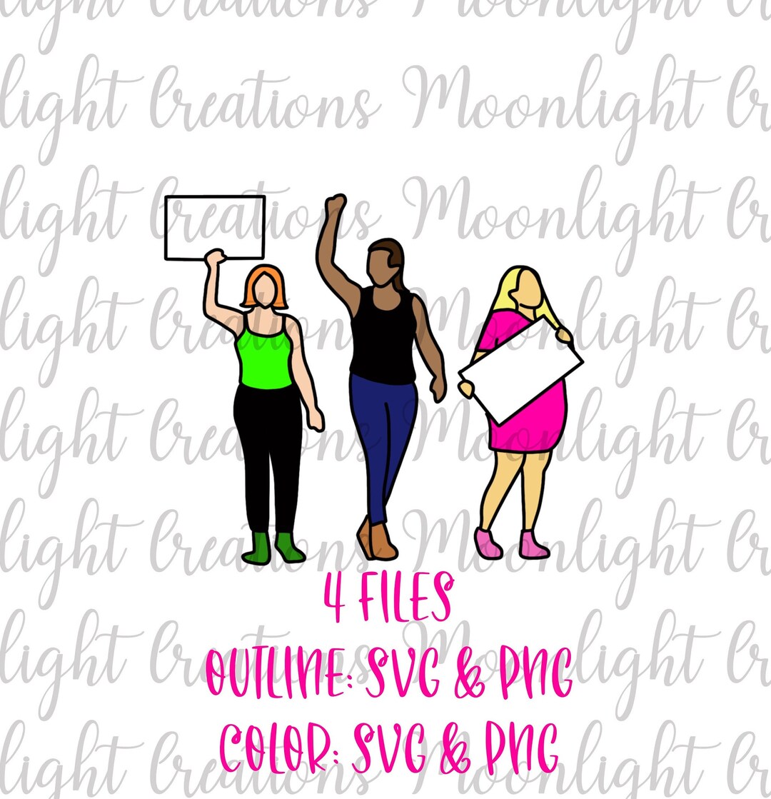 Womens Rights Protest Svg, Women’s Rights Protest PNG, Feminist Clipart ...