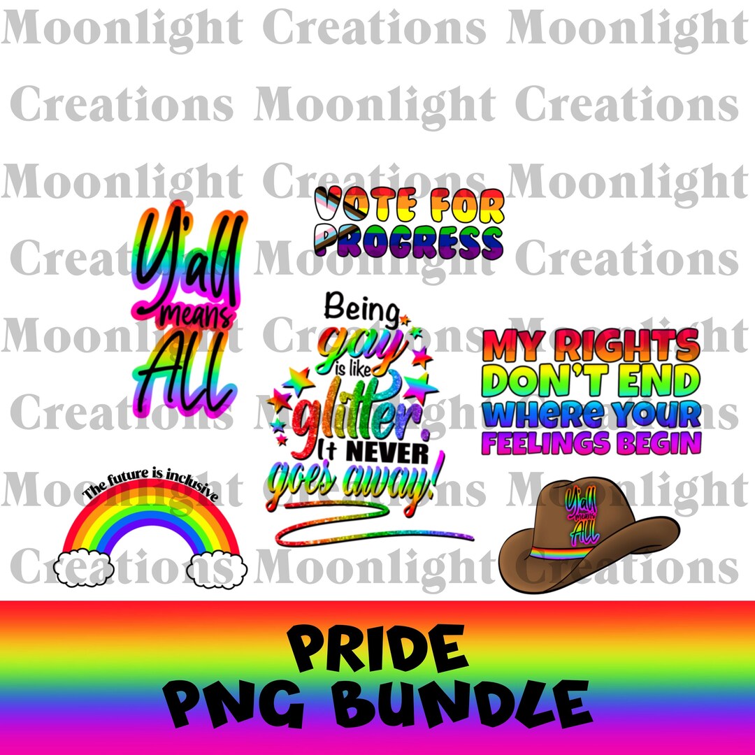 Pride Design Bundle PNG Pride Month Designs for Pride Gay PNG Inclusive ...