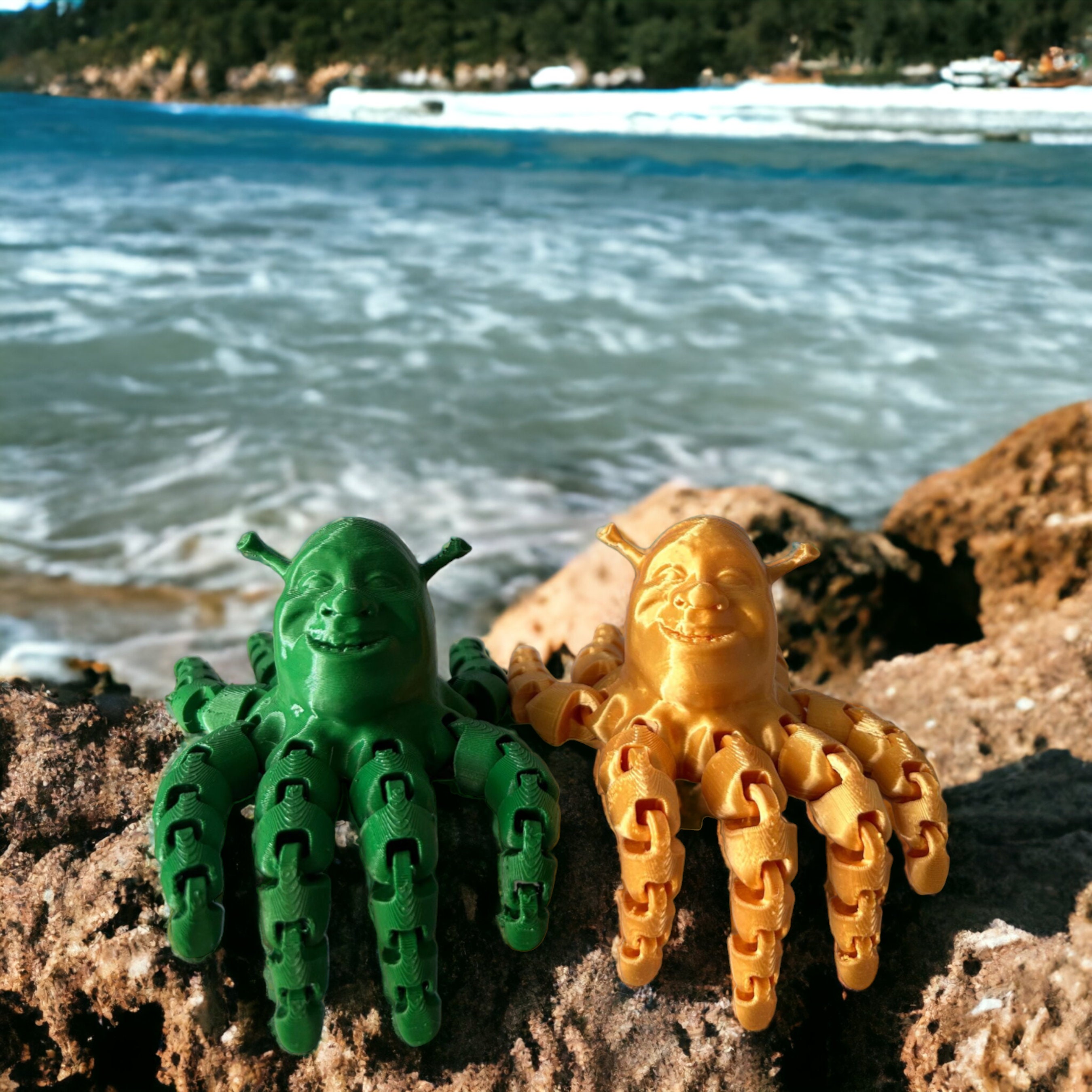 Shrektopus 3D Printed Fidget Toy is a Colorful Sensory Toy for - Etsy